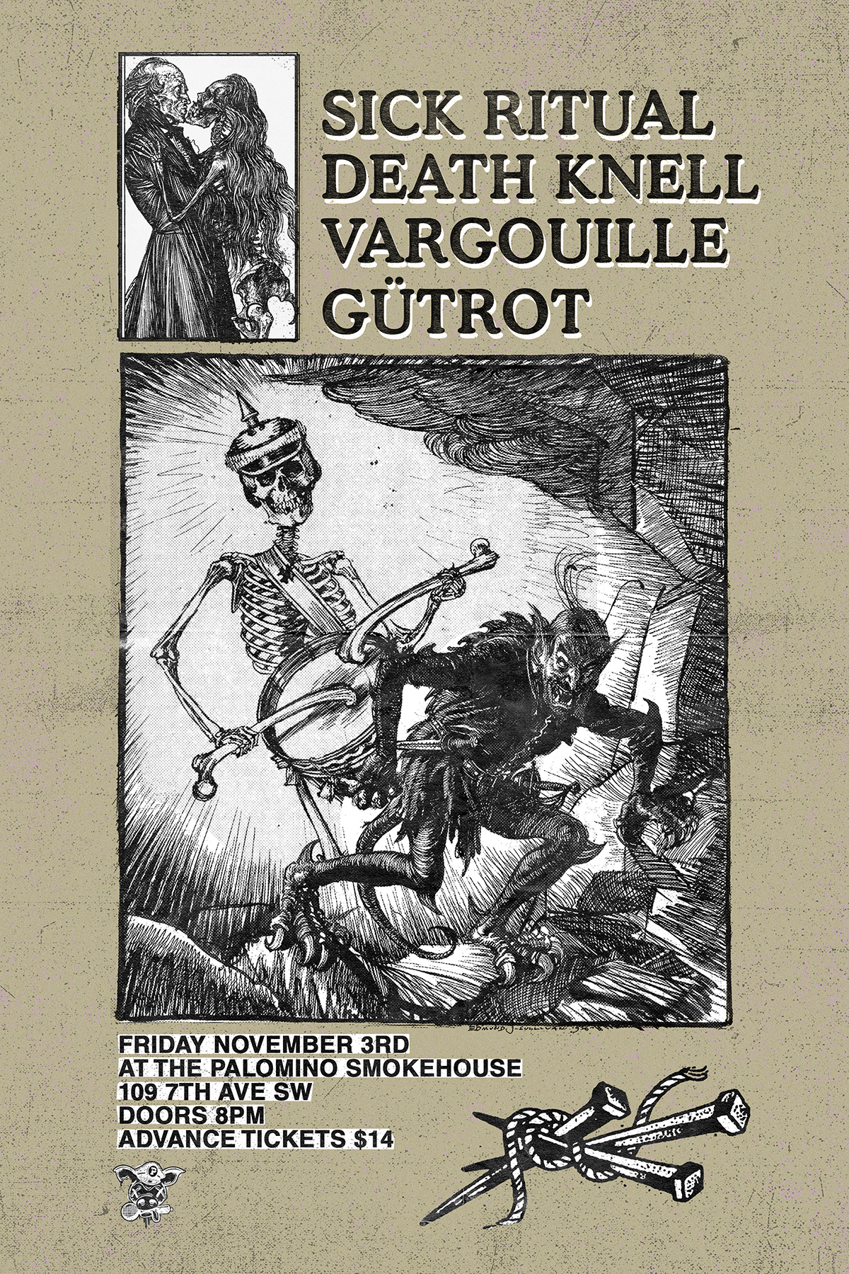 Sick Ritual, Death Knell, Vargouille, Güttrot - The Palomino Smokehouse