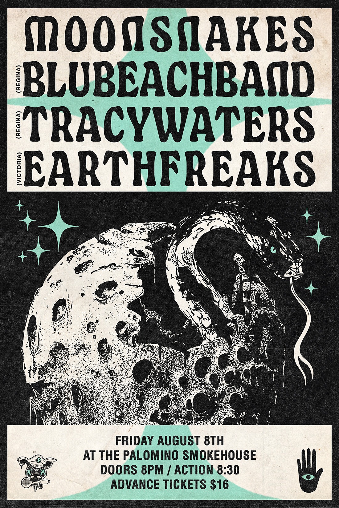 Moonsnakes, Blu Beach Band, Earth Freaks, Tracy Waters - The Palomino ...